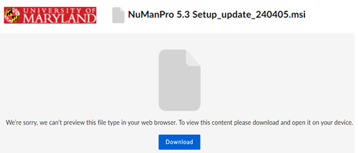 Downloading and Installing NuMan Pro | University of Maryland Extension